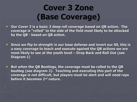 Cover 3 Zone Coaching Youth Football Defense Pass Coverage Ppt