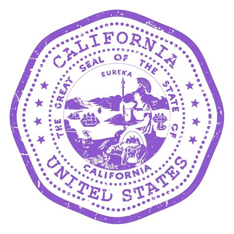 Premium Vector California State Stamp With Seal Usa Travel Stamp