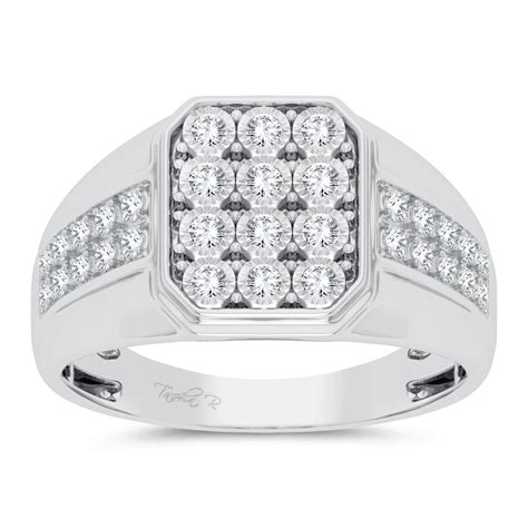 10k 020ct Diamond Mens Ring Unclaimed Diamonds