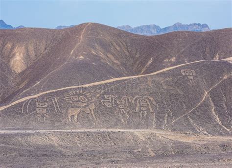 Palpa Lines Geoglyph Ancient Nazca Peru Stock Image Image Of Badlands