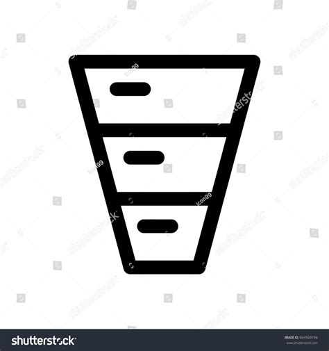 Inverted Funnel Diagram Stock Vector Royalty Free 664503196 Shutterstock