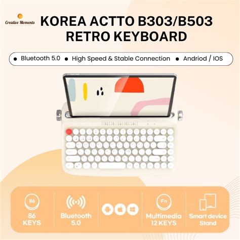 Korea Actto Keyboard B303 B503 Korea Retro Keyboard Bluetooth Keyboard Actto Retro Mini