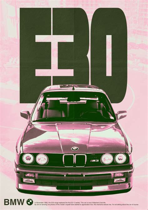 Bmw E30 Poster Design