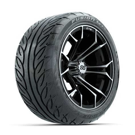 GTW Spyder Machined/Black 14 in Wheels with 225/40-R14 Fusion GTR ...