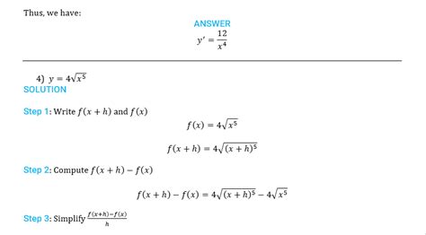 [solved] Differential Calculus Solve These Problems Using Four Step Rule Of Course Hero