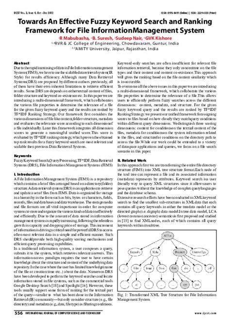 Pdf Fuzzy Keyword Search Framework For Fims