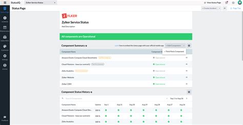 Third Party Components Statusiq User Guide