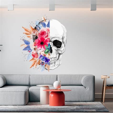 Skull Wall Decal Etsy