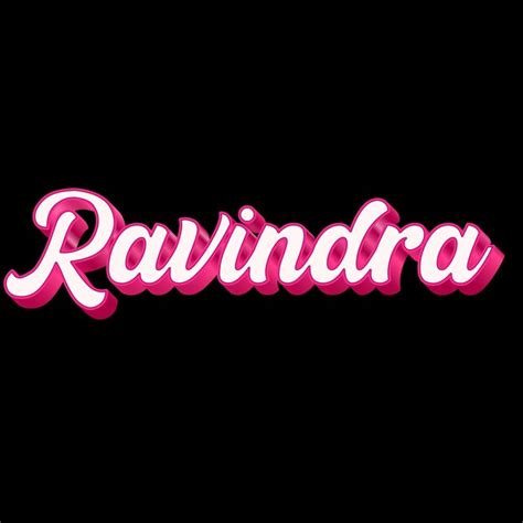 Premium Photo Ravindra Typography 3d Design Pink Black White