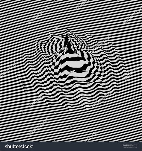 Waveform Background Dynamic Visual Effect Surface Stock Vector Royalty