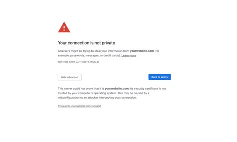 How To Fix “your Connection Is Not Private” Еrror Siteground Kb