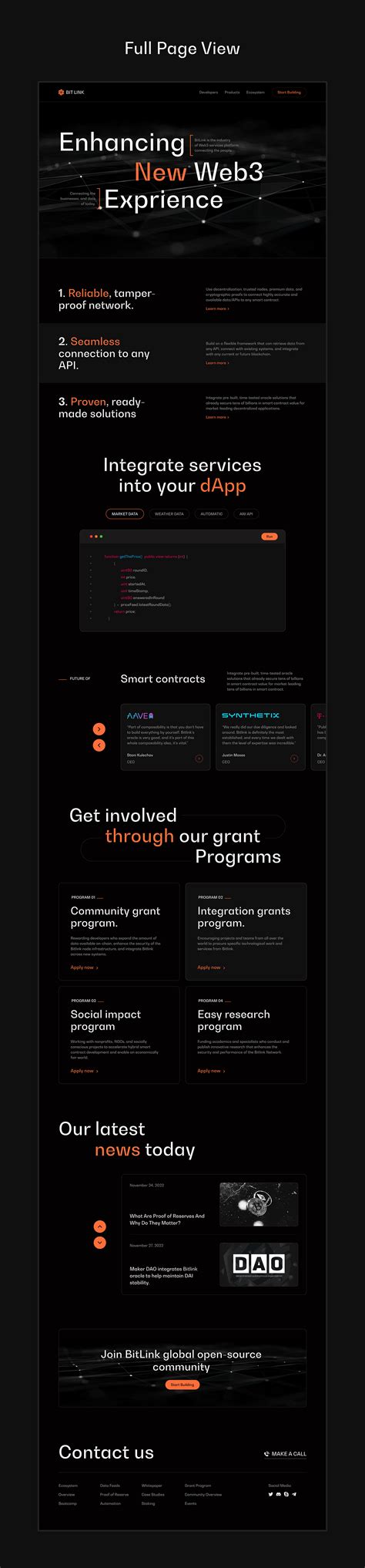 Blockchain Landing Page On Behance