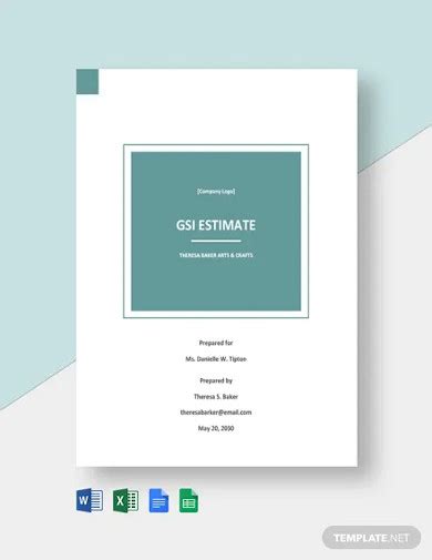 Estimate Examples To Download