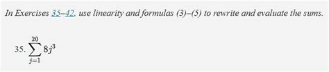 solved in exercises 35 42 use linearity and formulas