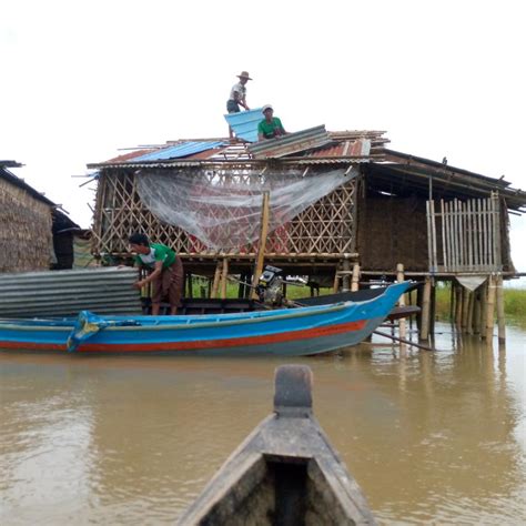 ပန်းတနော်မြို့နယ်တွင် ဧရာဝတီမြစ်ရေပြန်ကျပြီး မြစ်ကမ်းပါးပြိုကျမှုကြောင့် နေအိမ် ၆ လုံး ကြိုတင