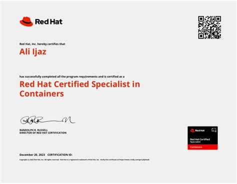 Ali Ijaz On Linkedin Redhat Certification Containers
