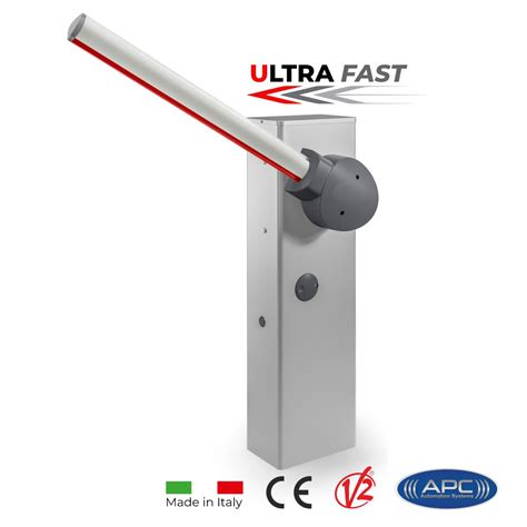 Ultra Fast Automatic Boom Gate Italian Made 24v Dc Powered Automatic Raise Arm Barrier Boom