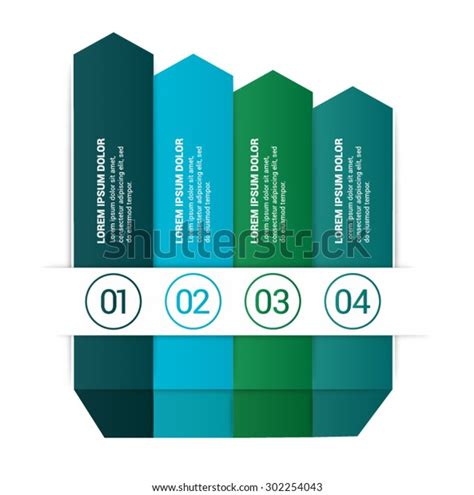 Four Steps Process Arrows Design Element Stock Vector Royalty Free 302254043 Shutterstock