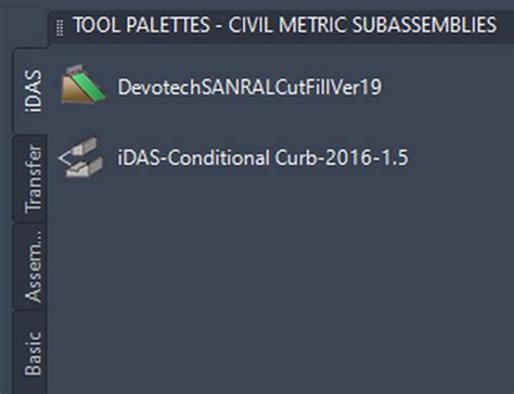 Import Subassemblies And Assemblies Into Civil 3d