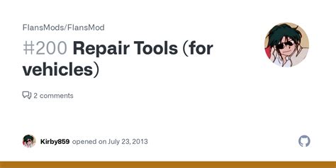 repair tools for vehicles · issue 200 · flansmods flansmod · github