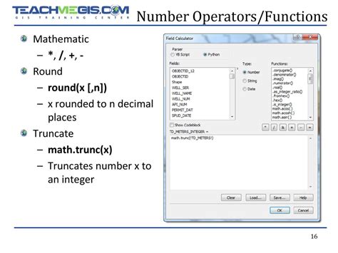 using python in the field calculator ppt download
