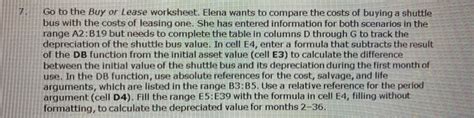 Solved How Do I Properly Use The DB Function In Excel My Chegg Com