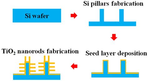 Fabrication Process Of The Tio2 Nanopillars On The Si Pillars Surface Download Scientific Diagram