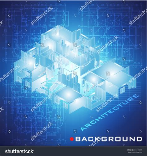 Urban Blueprint Vector Architectural Background Part Stock Vector Royalty Free 111319877