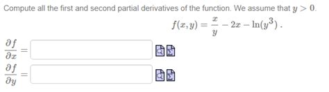 Solved Compute All The First And Second Partial Derivatives Chegg