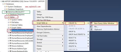 Script Table In Sql Server Sql Bi Tutorials