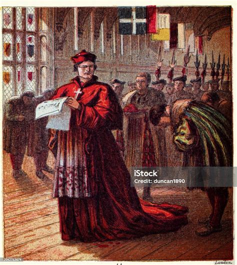 Thomas Wolsey English Statesman And Catholic Cardinal Medieval Tudor