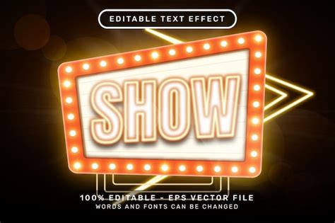 3d Text Effekt Und Bearbeitbarer Text Effekt Mit Hellem Licht Und Neon