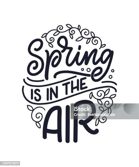 봄 시간 레터링 인사말 카드입니다 즐거운 시즌 슬로건 홍보 및 판매 디자인을위한 타이포그래피 포스터 또는 배너 서예 인쇄 벡터 개화기에 대한 스톡 벡터 아트 및 기타 이미지