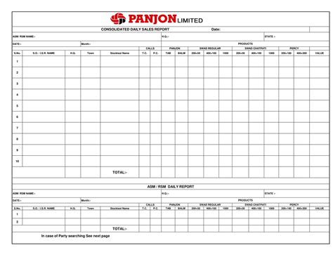 Free Daily Sales Report Excel Template