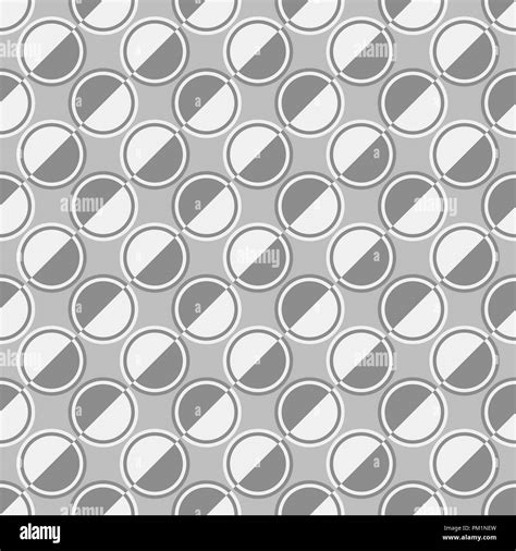 Grey Abstract Seamless Geometrical Circle Pattern Background Stock