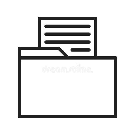 File In Folder Icon Vector Image Suitable For Mobile Apps Web Apps And Print Media Stock