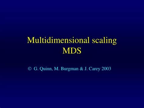 PPT Multidimensional Scaling MDS PowerPoint Presentation Free Download ID 4651915