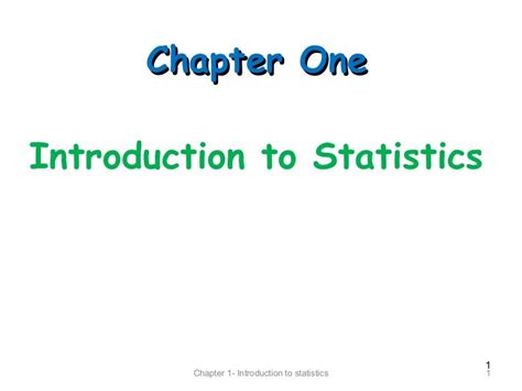 Chapter 1 Introduction To Statistics For Engineers 1 1