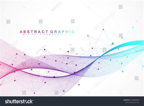 geometric abstract background connected lines dots stock vector