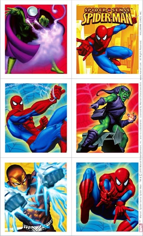 Spiderman Spidersense Stickers 4 Sheets Marvel Party Supplies