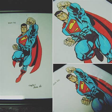 My Sisters First Super Man Drawing This Year🔴🔵 Deraerai 🎨 Superman