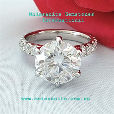 4 76ct Dazzling Moissanite Engagement Ring Moissanite Gemstones