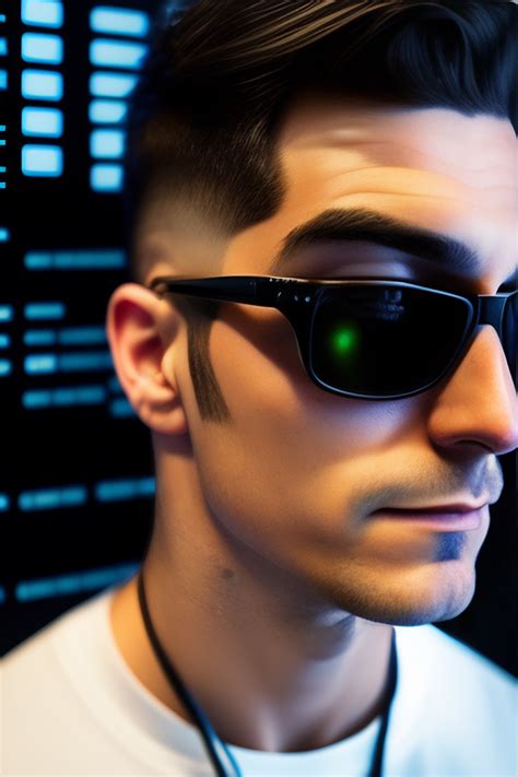 Lexica A Hacker Face Close Up With A Tattoo Of Programming Code In His Face