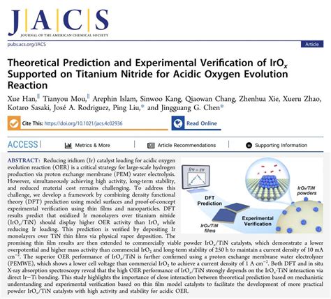 Our Paper On Oer Catalysts For Hydrogen Production Md Arephin Al