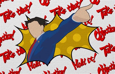 Phoenix Wright Ace Attorney Objection Poster Print 11x17 Etsy