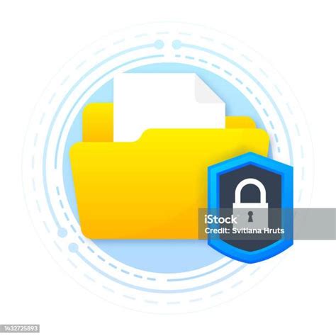 폴더 보호 폴더에서 3d 문서 파일 전송 암호화 된 파일 전송 바이러스에 대한 보안 벡터 일러스트레이션 0명에 대한 스톡 벡터