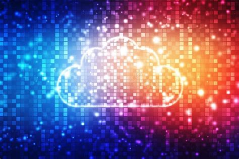 Cloud Computing Concept Background Digital Abstract Background Cloud Internet Technology