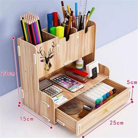 Wooden Desk Organizer Diy At Katie Jenkins Blog