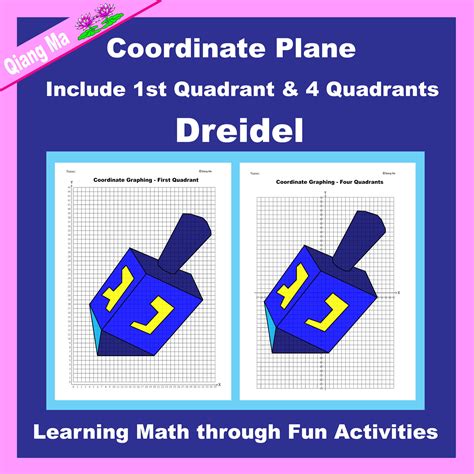 Hanukkah Coordinate Plane Graphing Picture Dreidel Made By Teachers