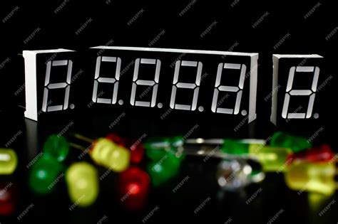 Premium Photo Seven Segment Indicators On A Black Background With